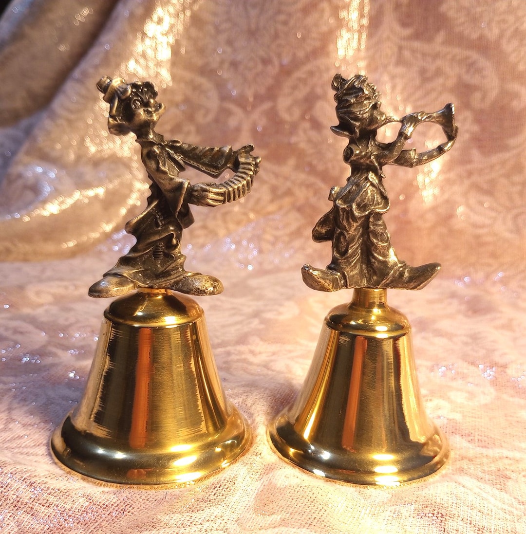 Pair of Pewter and Brass Clown Bells - Etsy