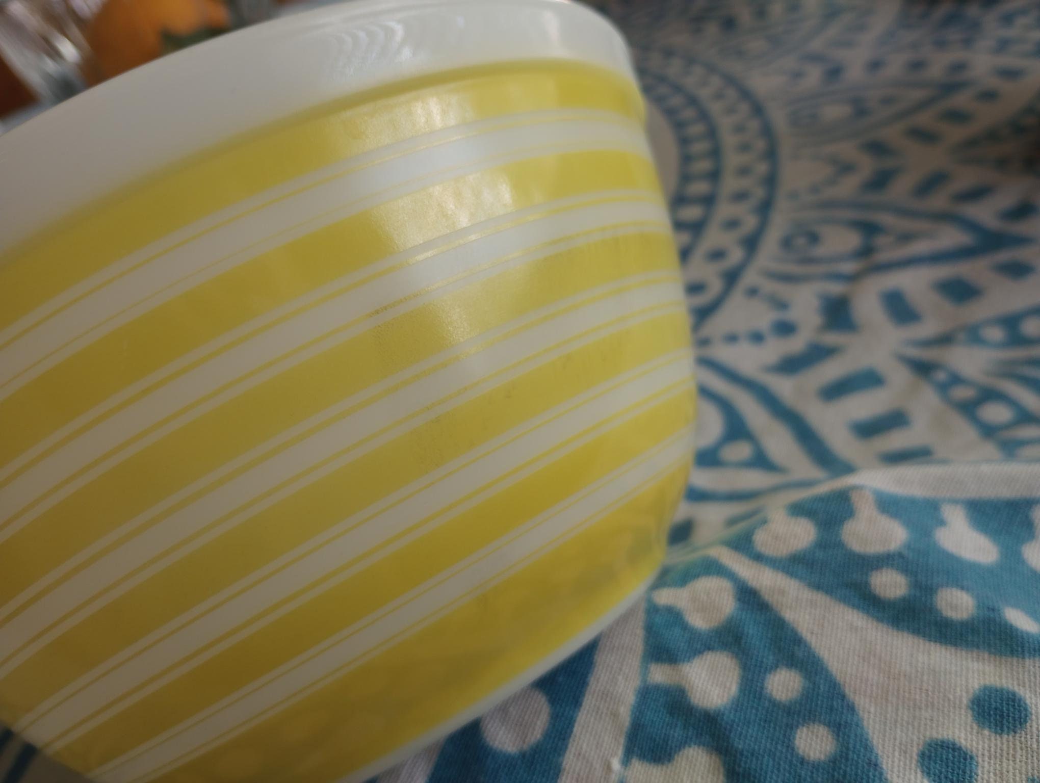Pyrex 402 Mixing Bowl Yellow Stripes - Etsy