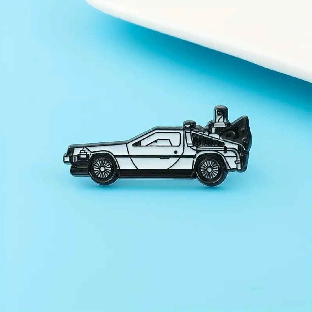 Car Pin Delorean Pin Future Time Machine Enamel Pin Hard - Etsy