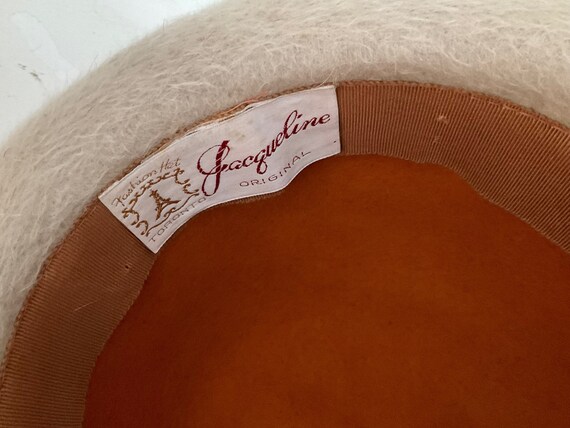 Jacqueline of Toronto, vintage beaver hat, 1960s oran… - Gem