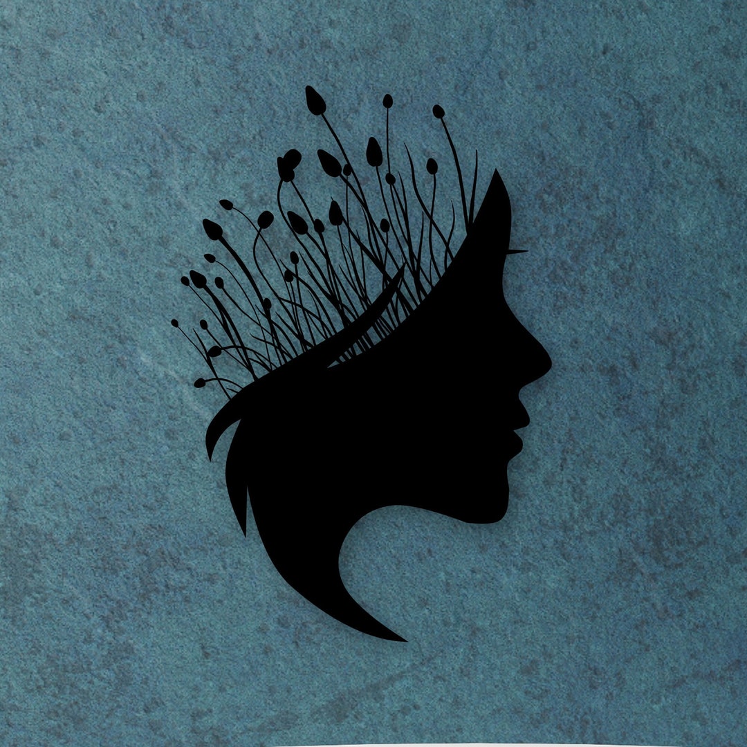 Woman Flower Metal Sign, Metal Wall Art, Female Face Wall Art, Blooming ...