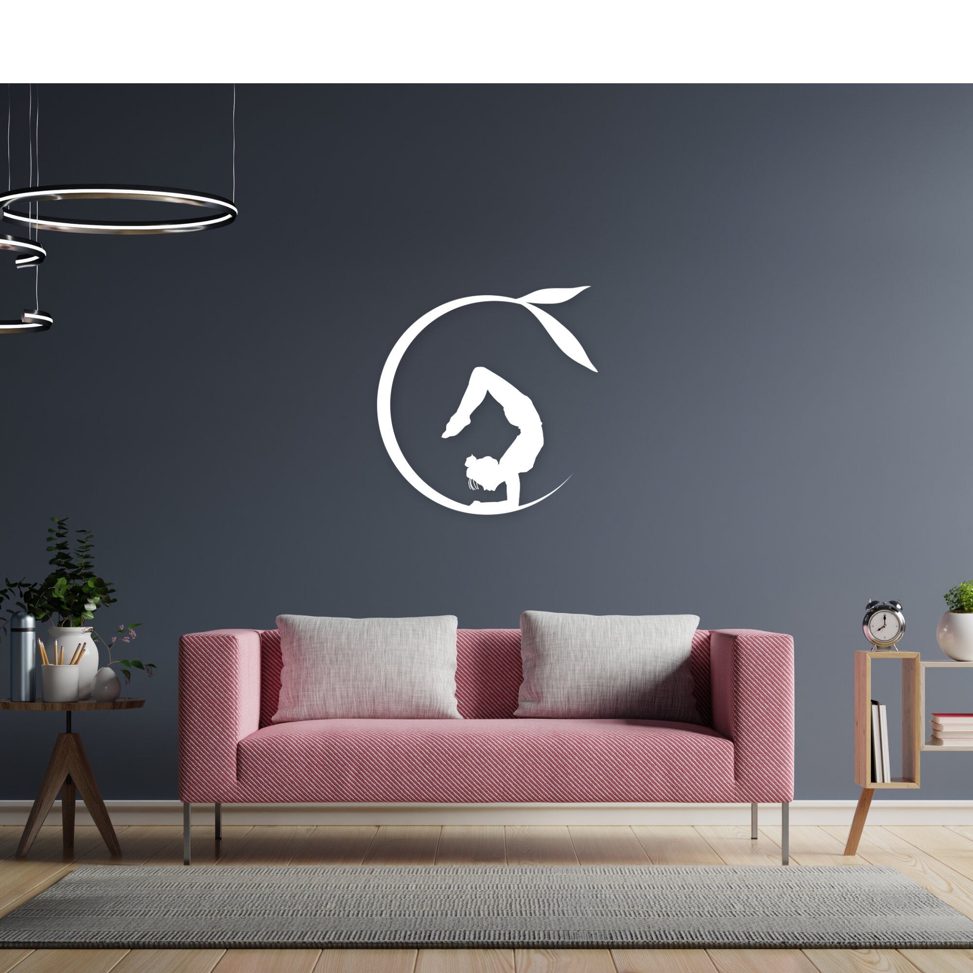 Yoga Pose Sign Metal Wall Art Inspirational Home Decor Meditation Metal ...