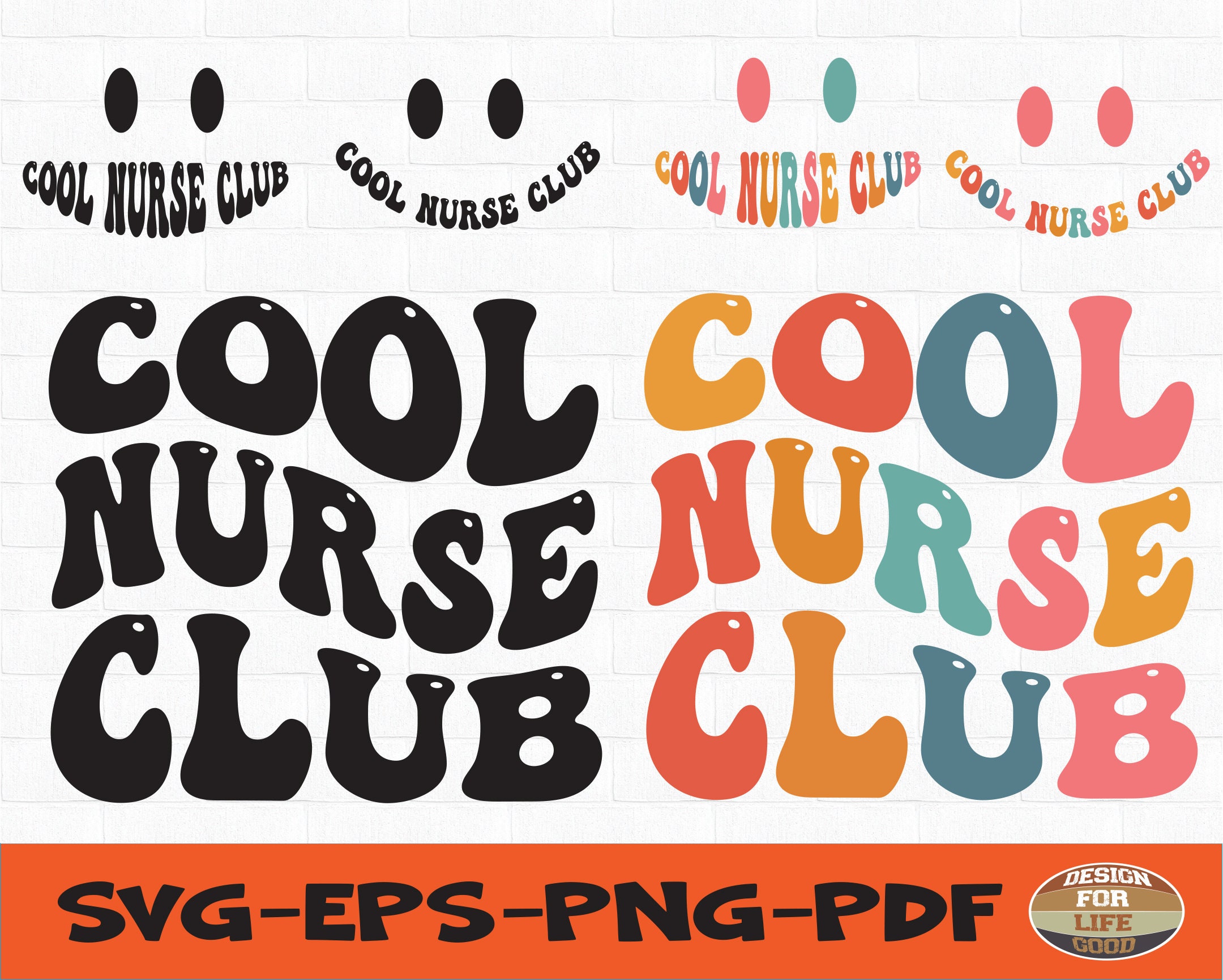 Cool Nurse Club SVG, Cool Nurse Club PNG, Nurse Svg,wavy Svg, Cricut ...