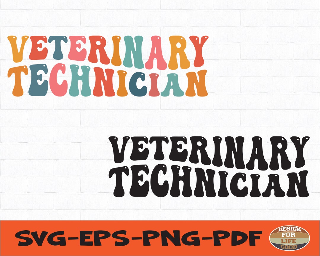 Veterinary Technician Svg, Vet Tech Svg,retro Svg,groovy Svg,wavy ...