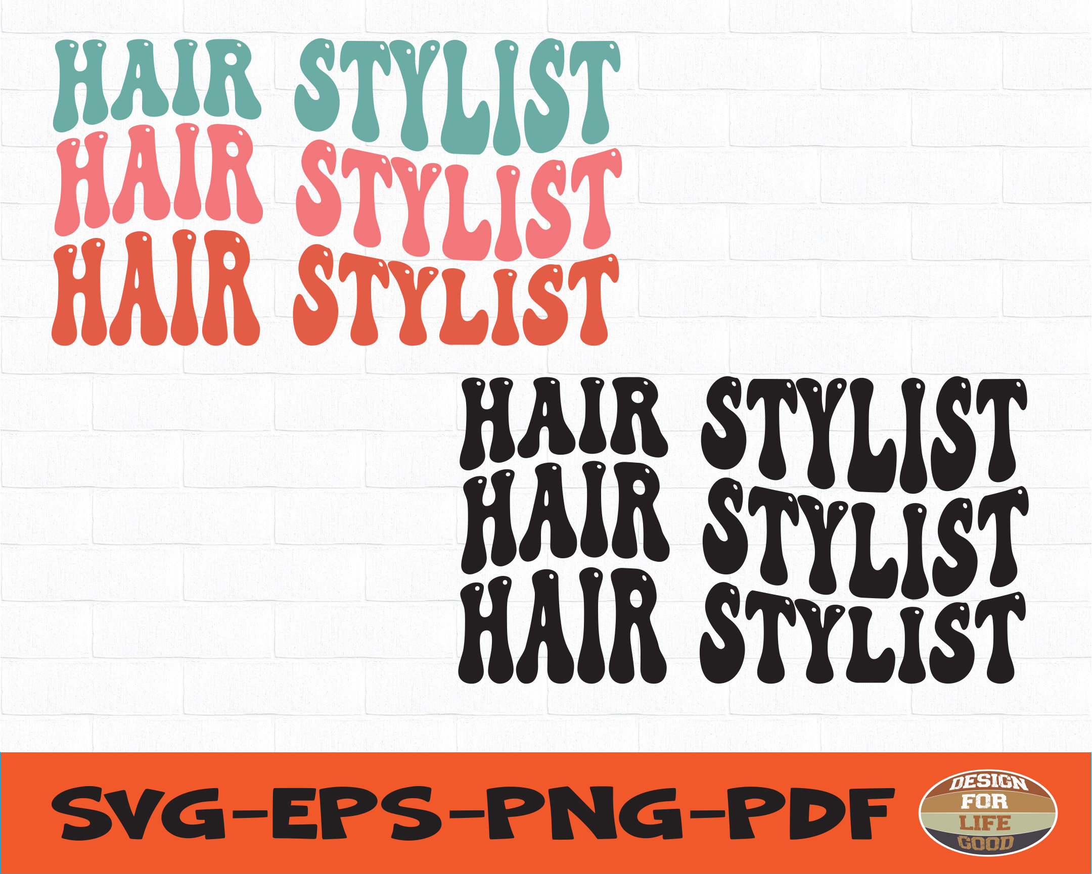 Hair Stylist SVG, Hairdresser Svg, Hair Style Svg,wavy Stacked Svg - Etsy