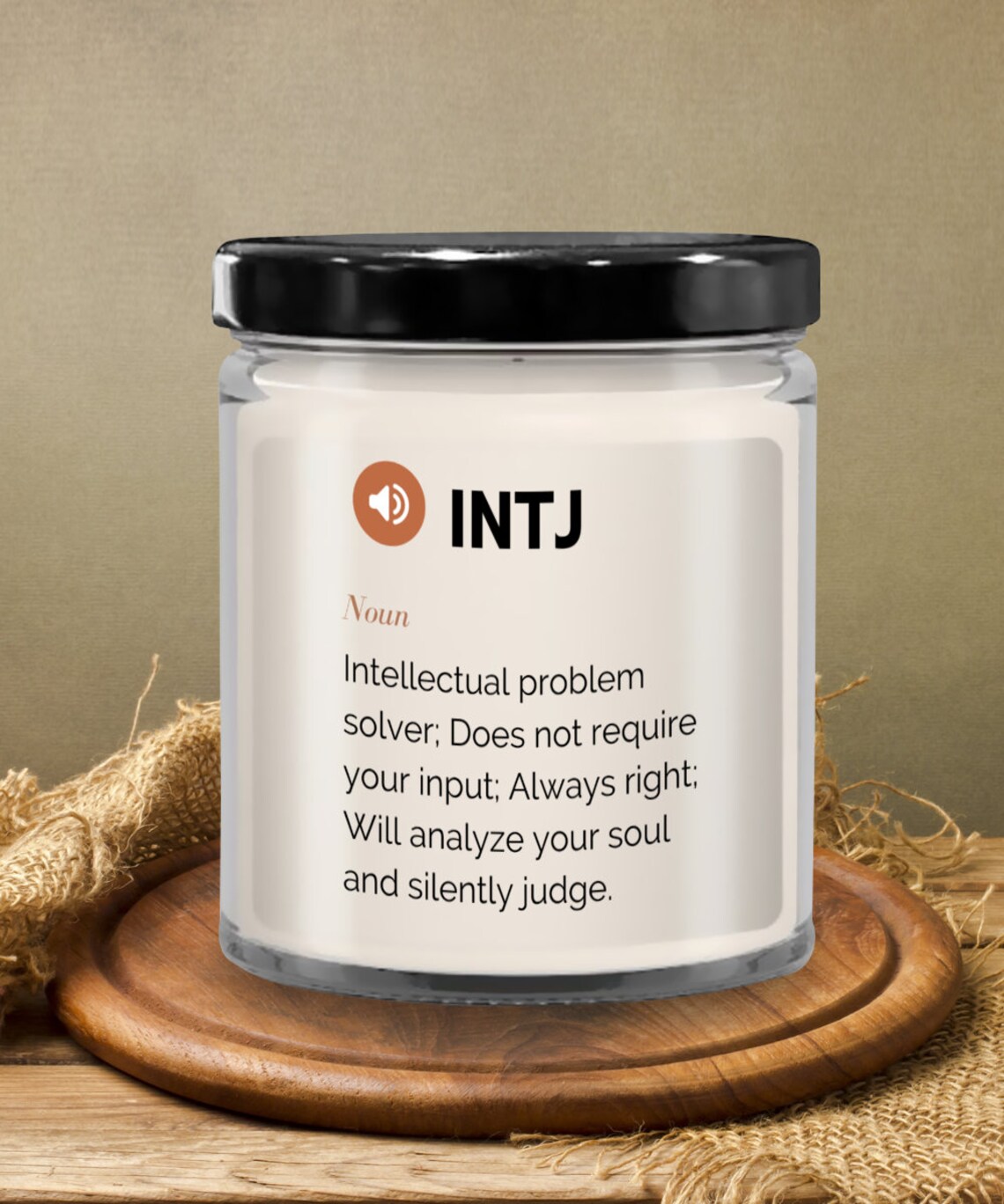 INTJ Candle, Intj Merch, Intj Gifts, INTJ, Mbti Merch, Mbti ...