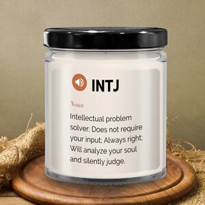 INTJ Candle, Intj Merch, Intj Gifts, INTJ, Mbti Merch, Mbti ...