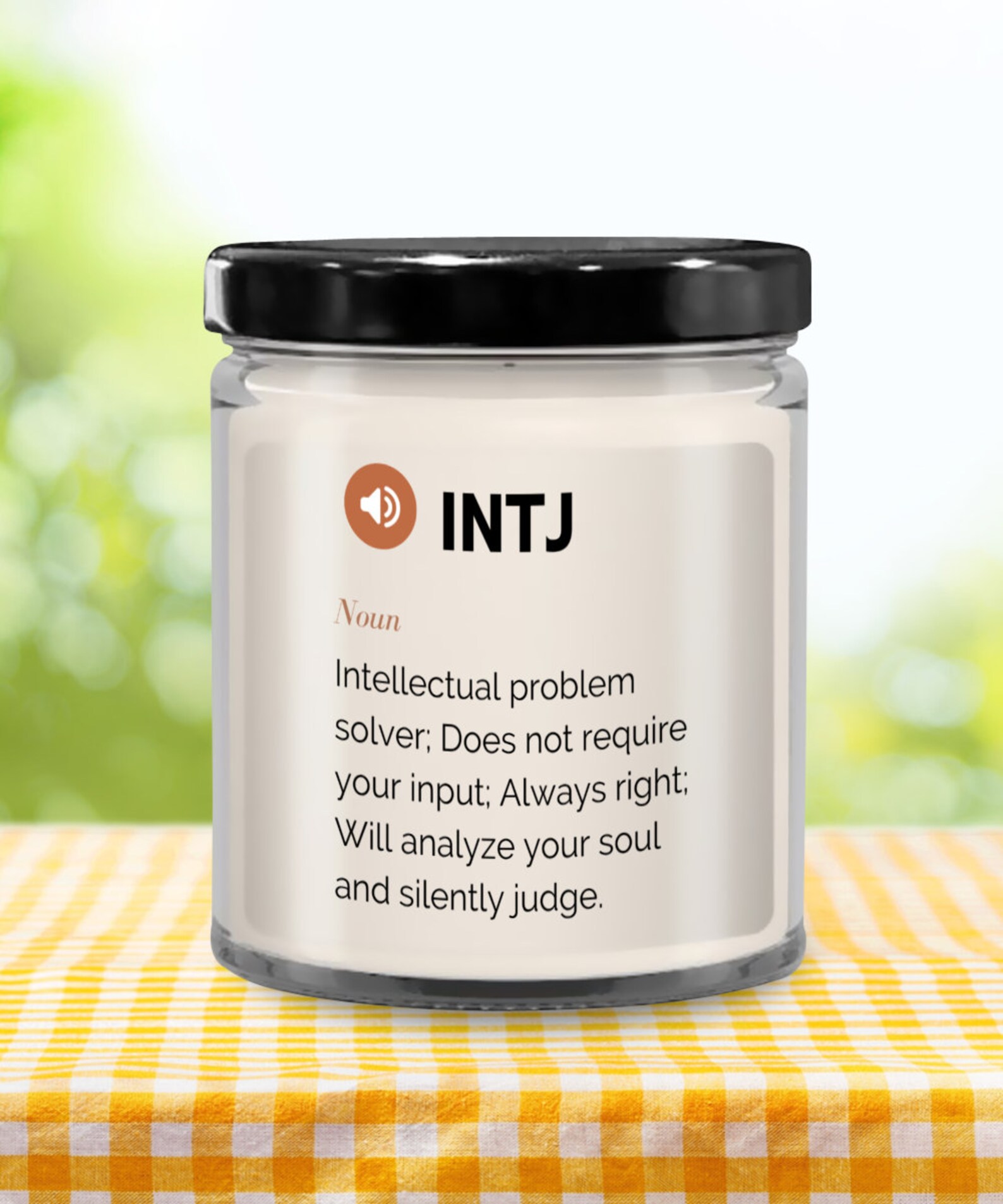 INTJ Candle, Intj Merch, Intj Gifts, INTJ, Mbti Merch, Mbti ...
