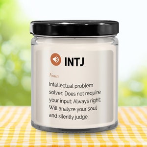 INTJ Candle, Intj Merch, Intj Gifts, INTJ, Mbti Merch, Mbti ...