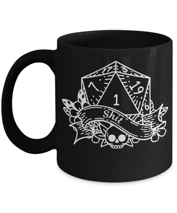 Dnd Mug Dnd Coffee Mug Dm Mug Dungeon Master Shit Dice - Etsy