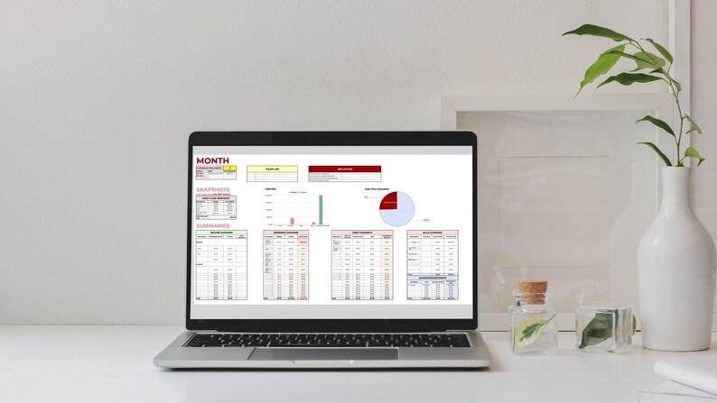 Editable Monthly Budget Tracker Excel Template Personal & Business ...