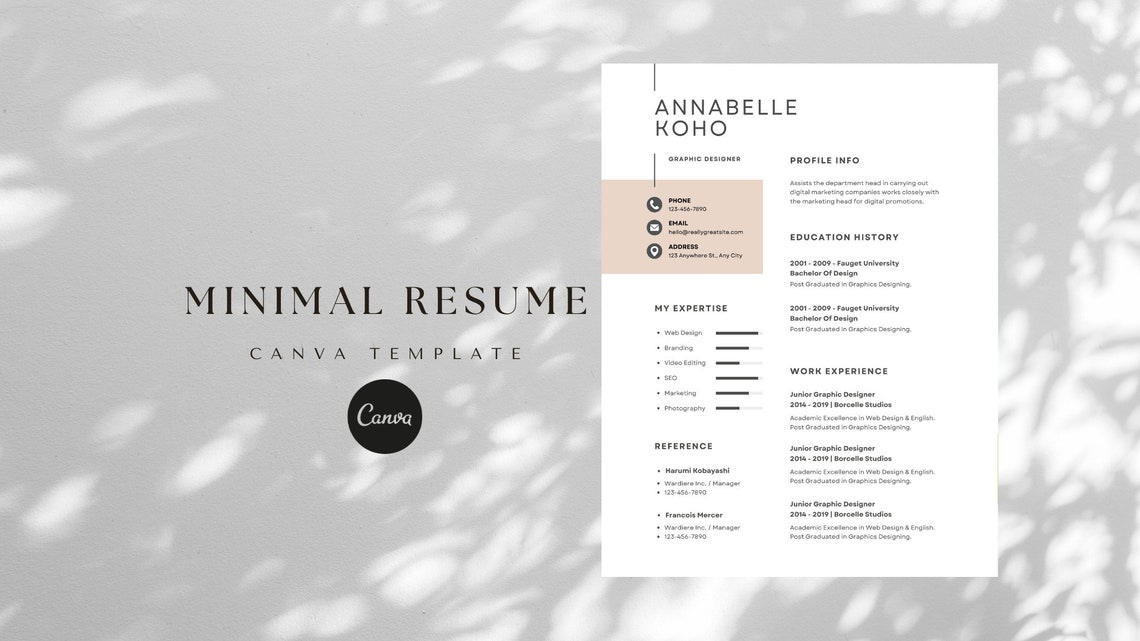 2 Page Resume Template, Canva Resume, Template Canva, Sorority Resume ...