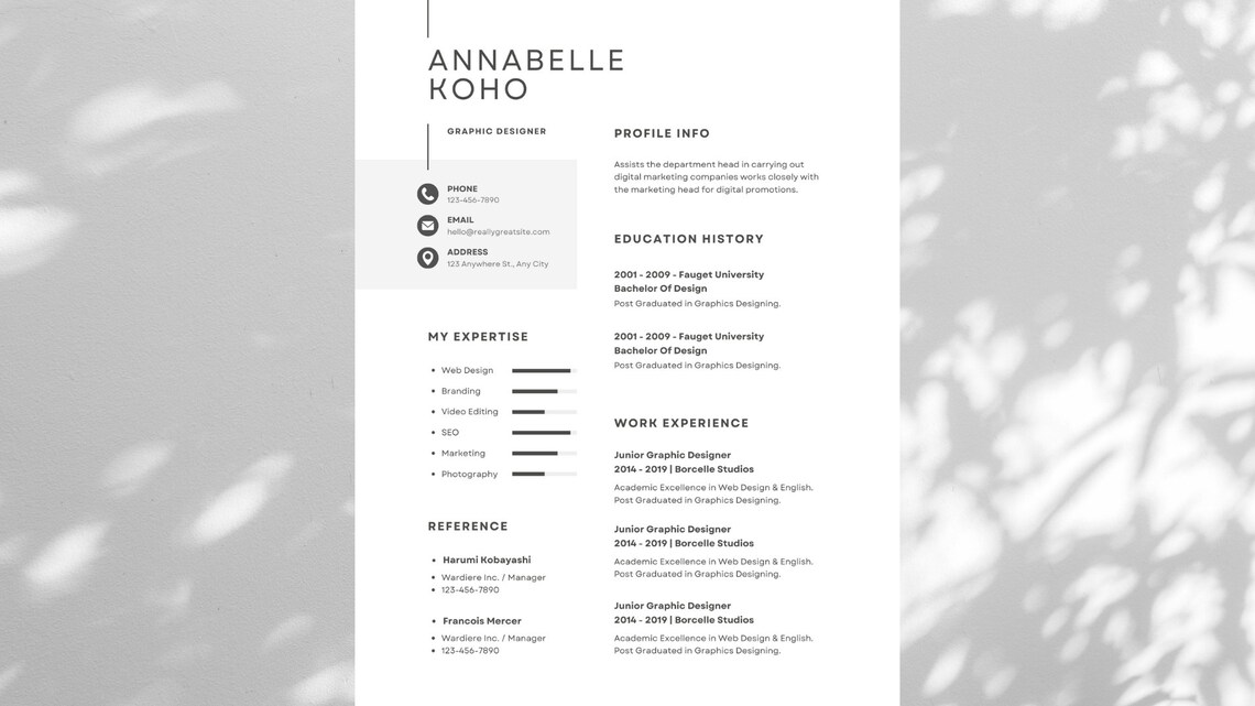 2 Page Resume Template, Canva Resume, Template Canva, Sorority Resume ...