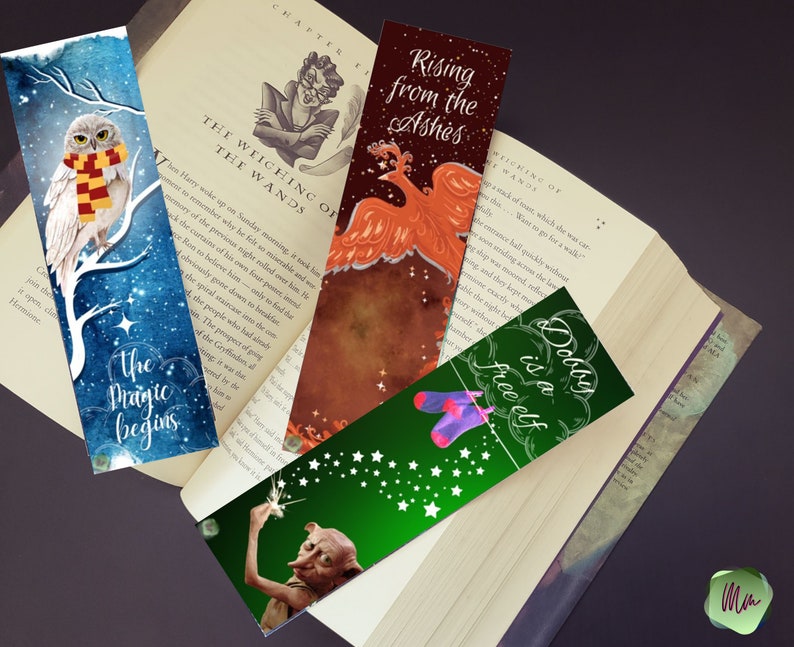 Printable Bookmark Set, Wizarding World Theme, Magical Creatures ...