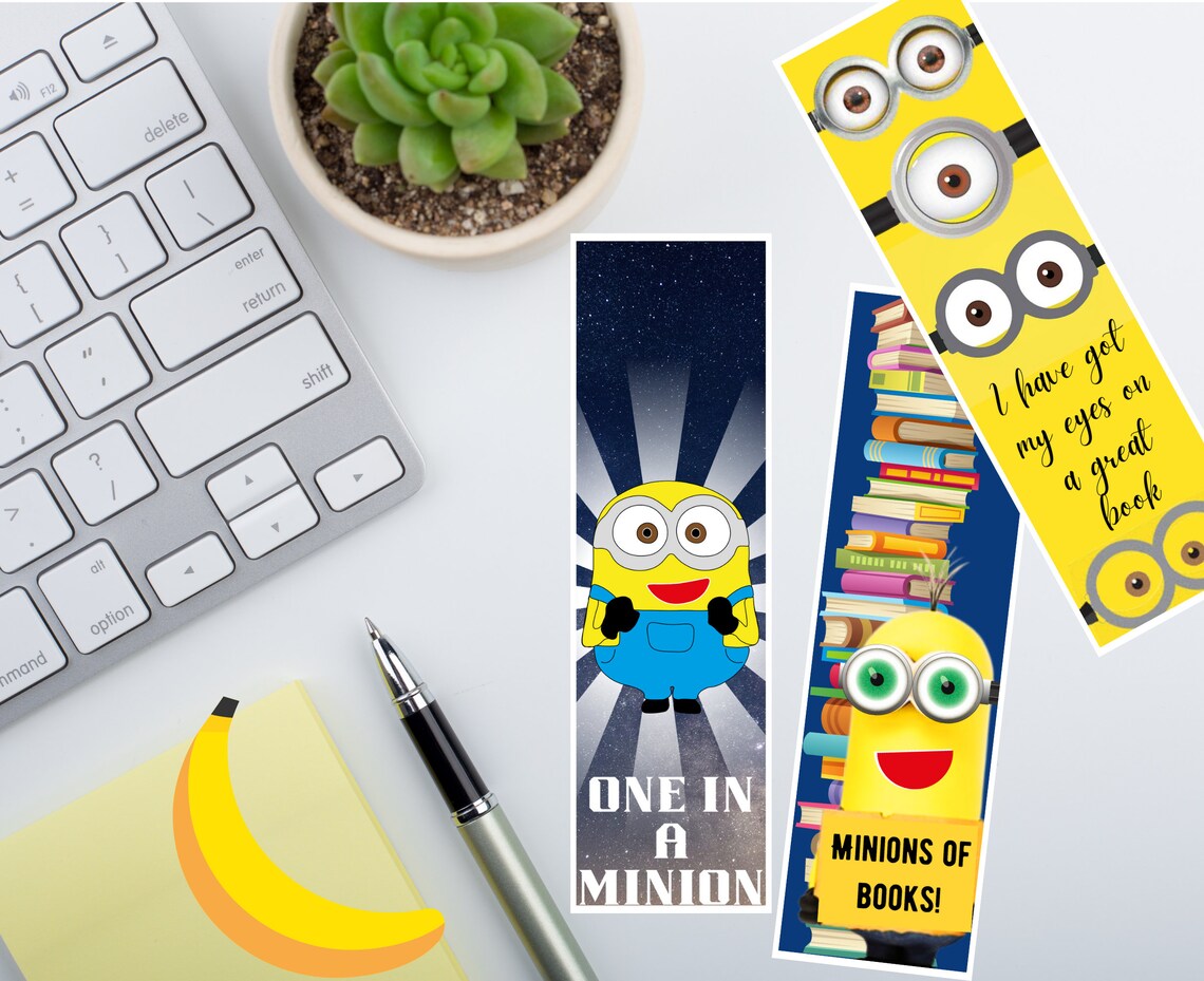 Minion Bookmark, Booklover Gifts, Despicable Me Fans, Bookworm Gifts ...