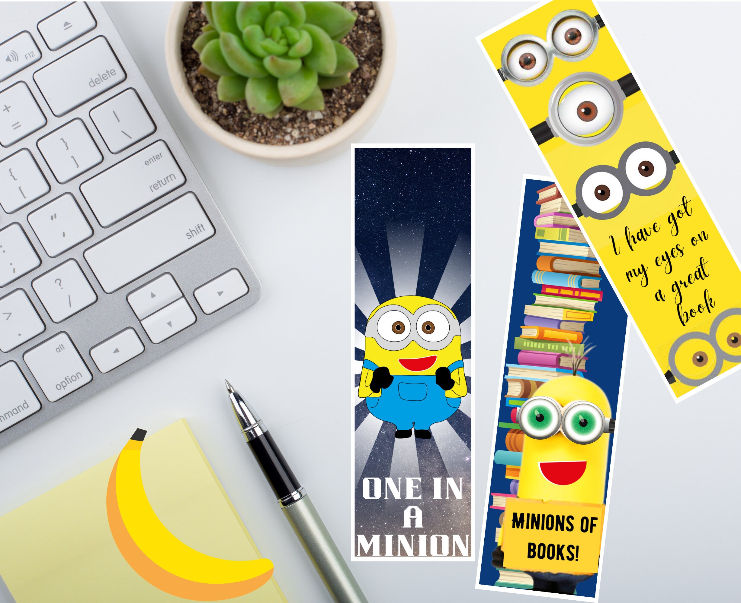 Minion Bookmark, Booklover Gifts, Despicable Me Fans, Bookworm Gifts ...