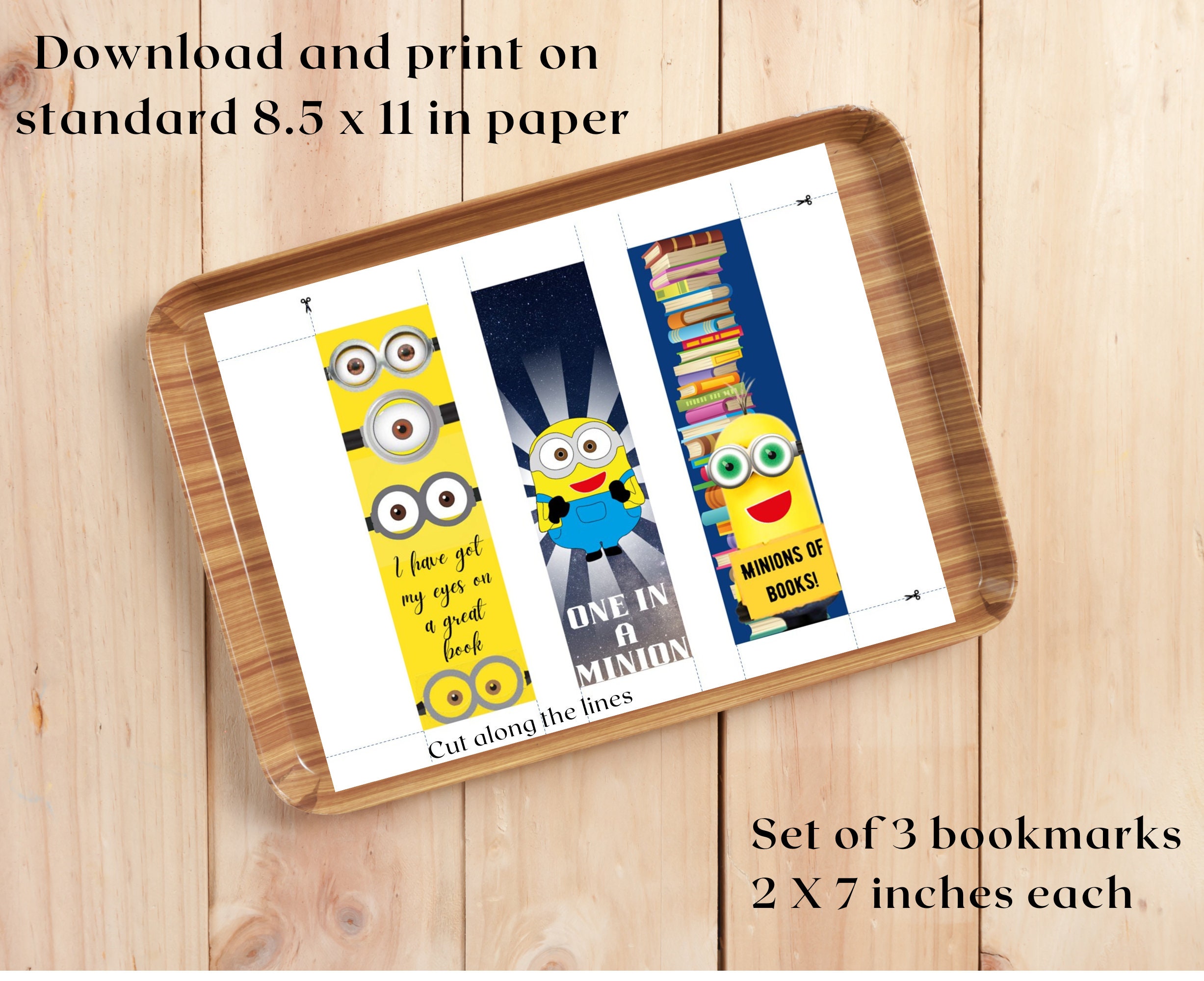 Minion Bookmark, Booklover Gifts, Despicable Me Fans, Bookworm Gifts ...