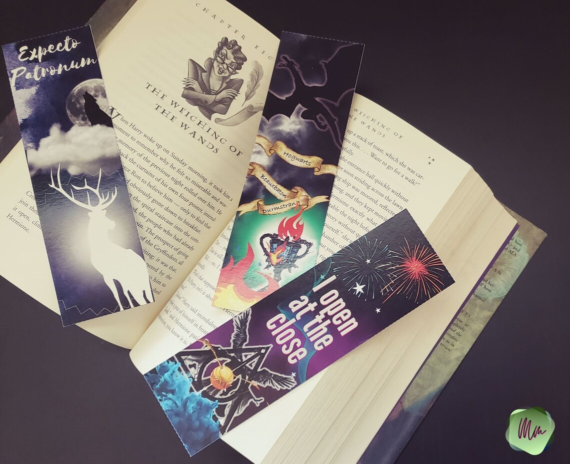 Printable Bookmark, Magic Bookmark, Witch and Wizard Fan, Digital ...