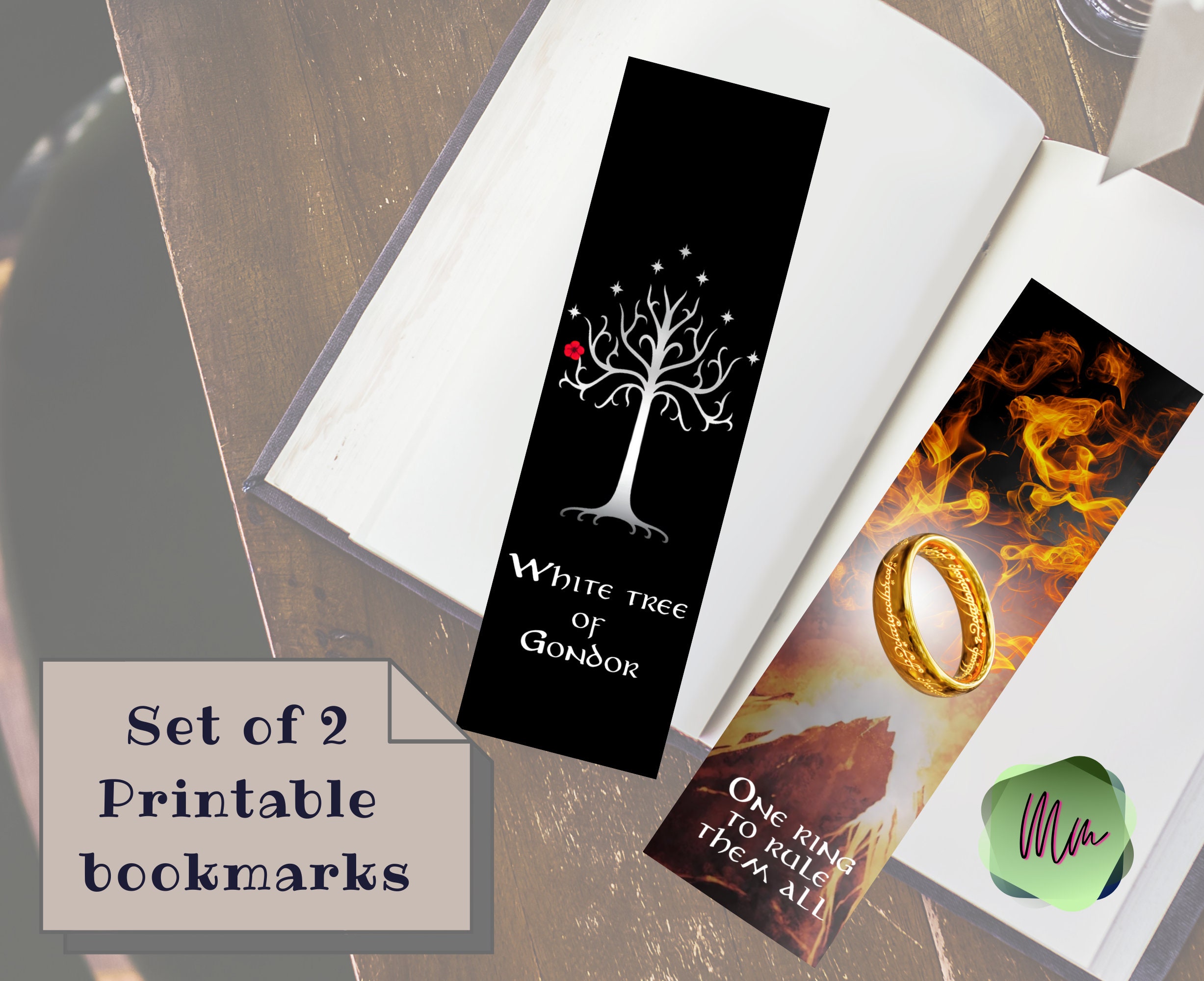 Printable Bookmark, Fantasy Series Booklover Gift, Instant Digital ...