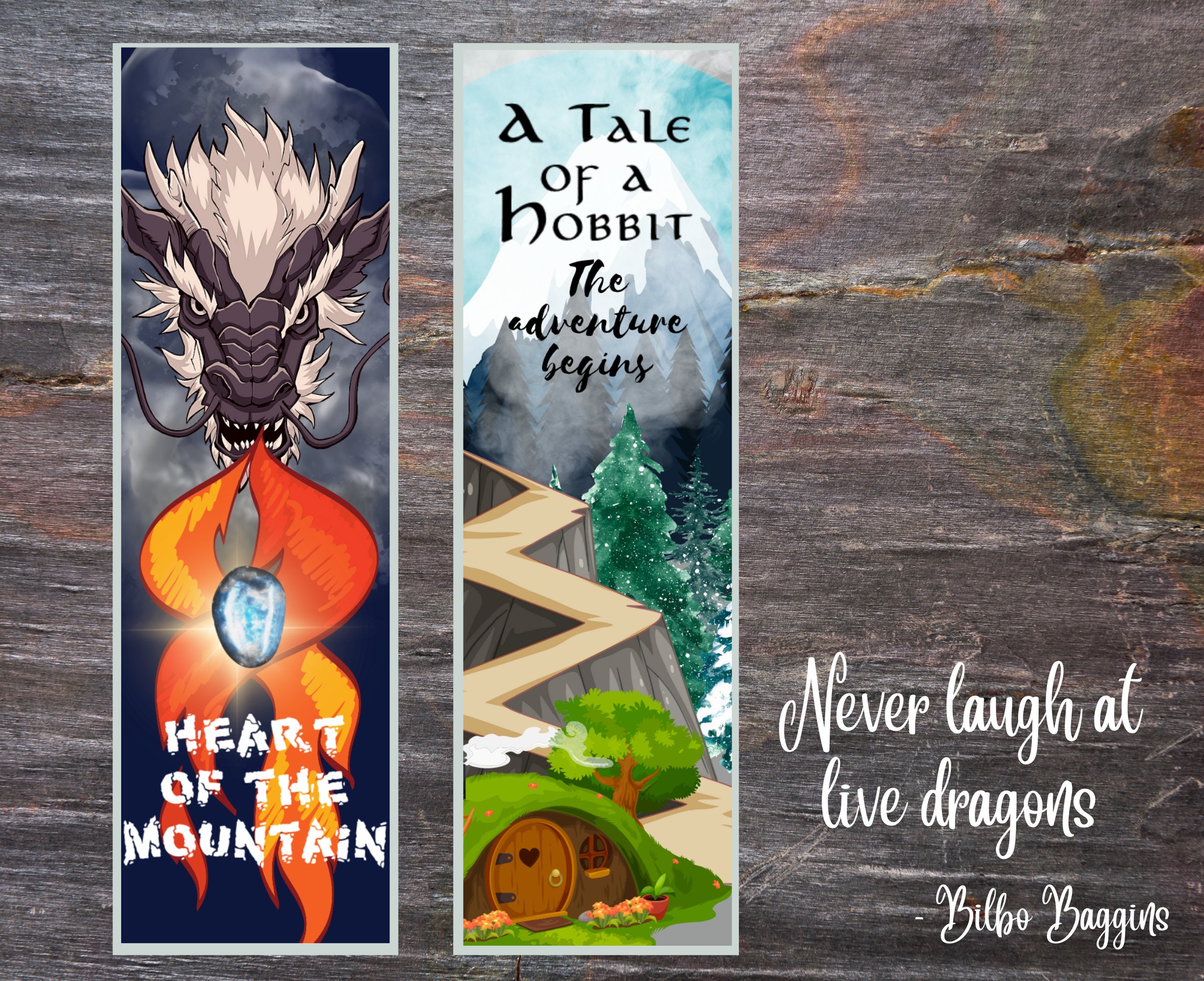 Printable Bookmark, Tolkien Booklover Gift, Middle Earth Bookmarks ...