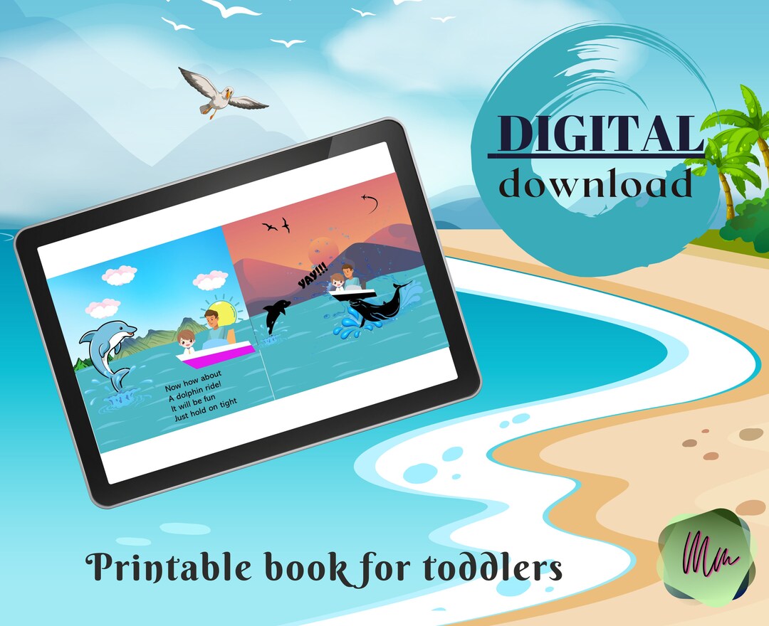 Printable Book for Toddlers, Digital Download Book, Children's Story ...