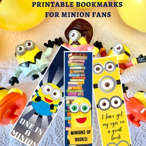 Minion Bookmark, Booklover Gifts, Despicable Me Fans, Bookworm Gifts ...
