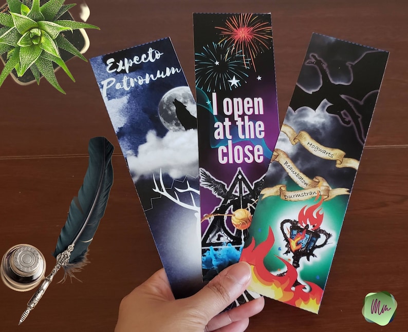 Printable Bookmark, Magic Bookmark, Witch and Wizard Fan, Digital ...