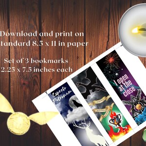 Printable Bookmark, Magic Bookmark, Witch and Wizard Fan, Digital ...