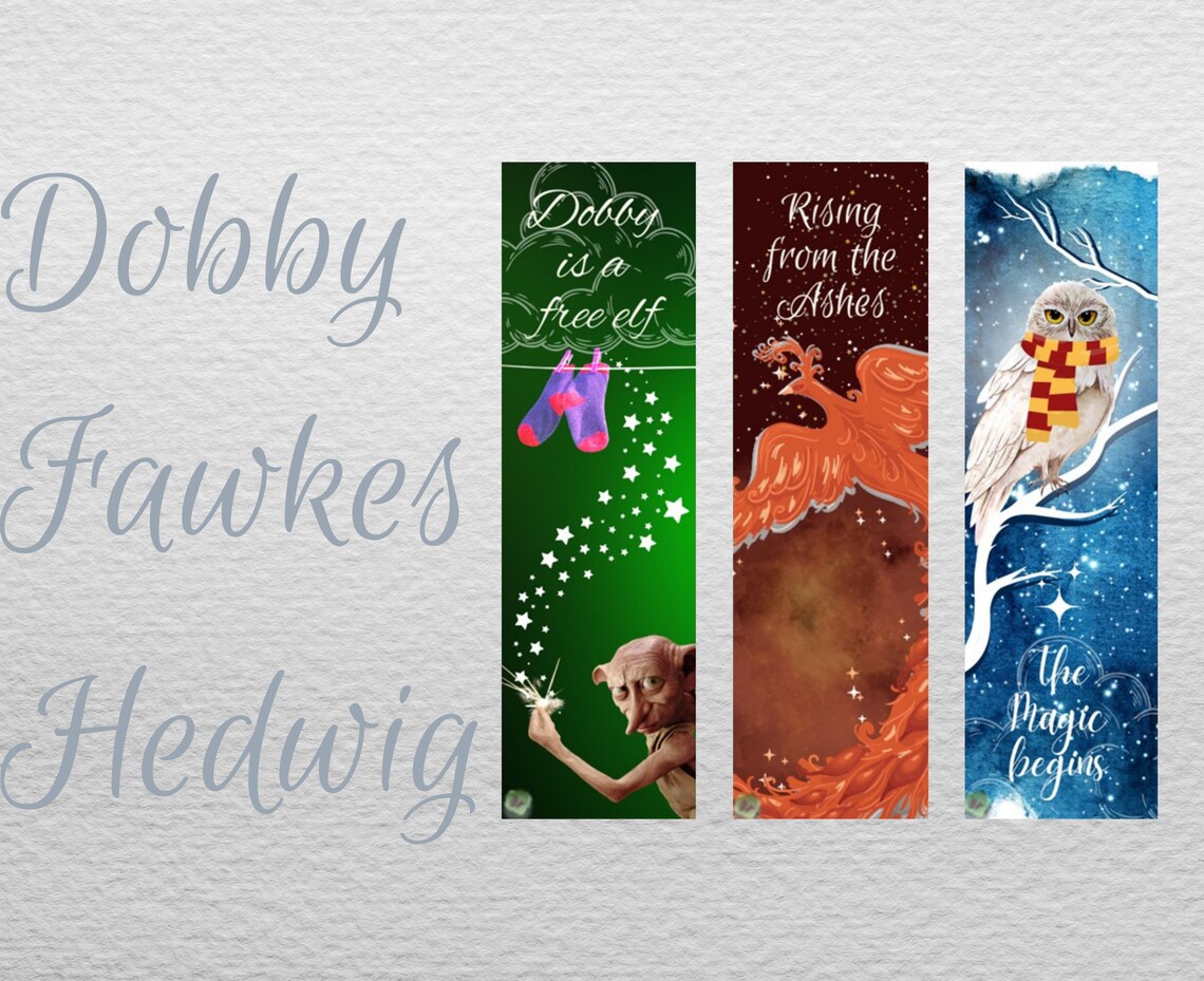 Printable Bookmark Set Wizarding World Theme Magical - Etsy