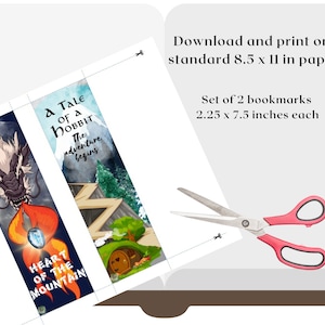 Printable Bookmark, Tolkien Booklover Gift, Middle Earth Bookmarks ...