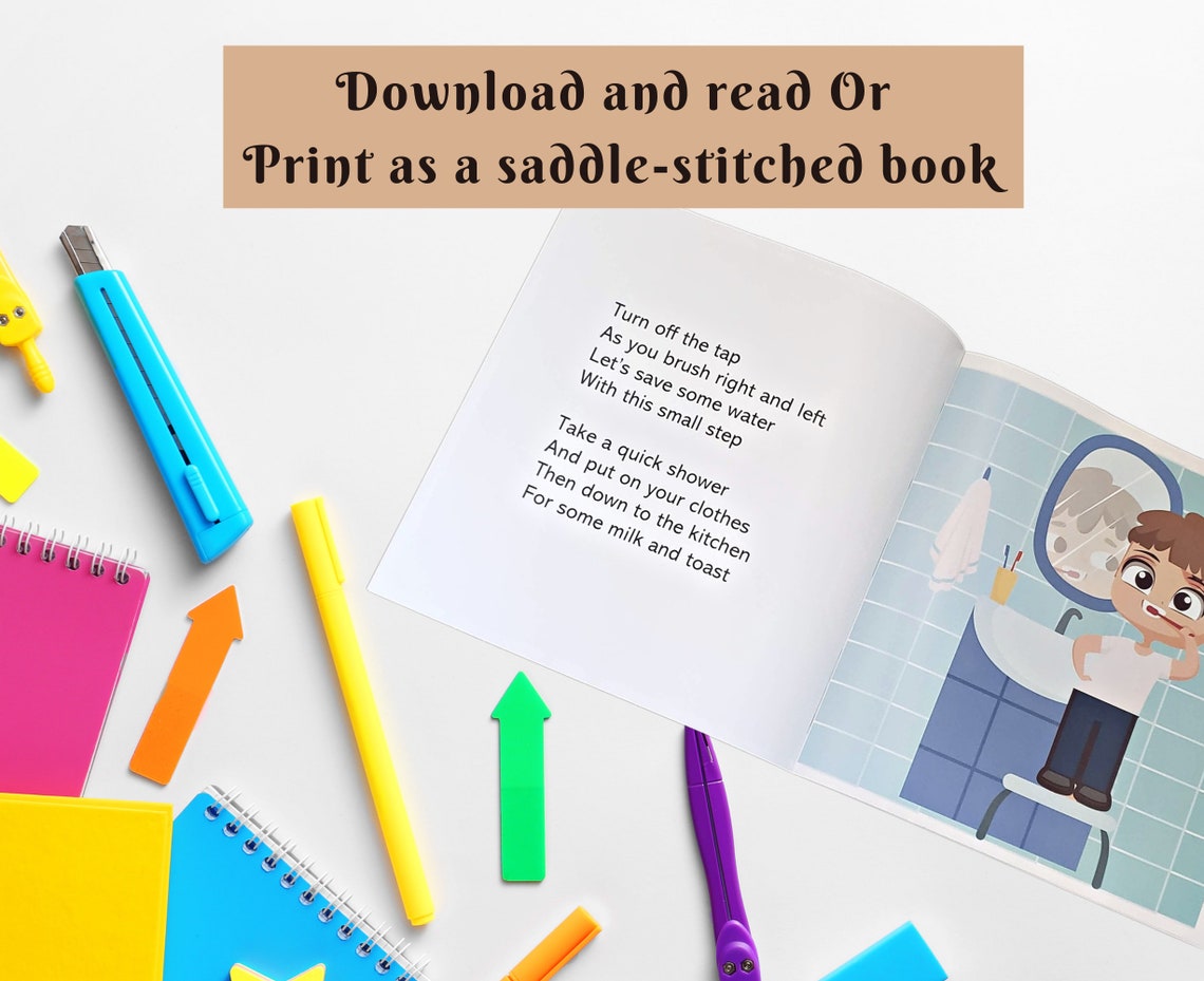 Printable Book for Kids, Instant Download, Bedtime Stories for Toddlers ...