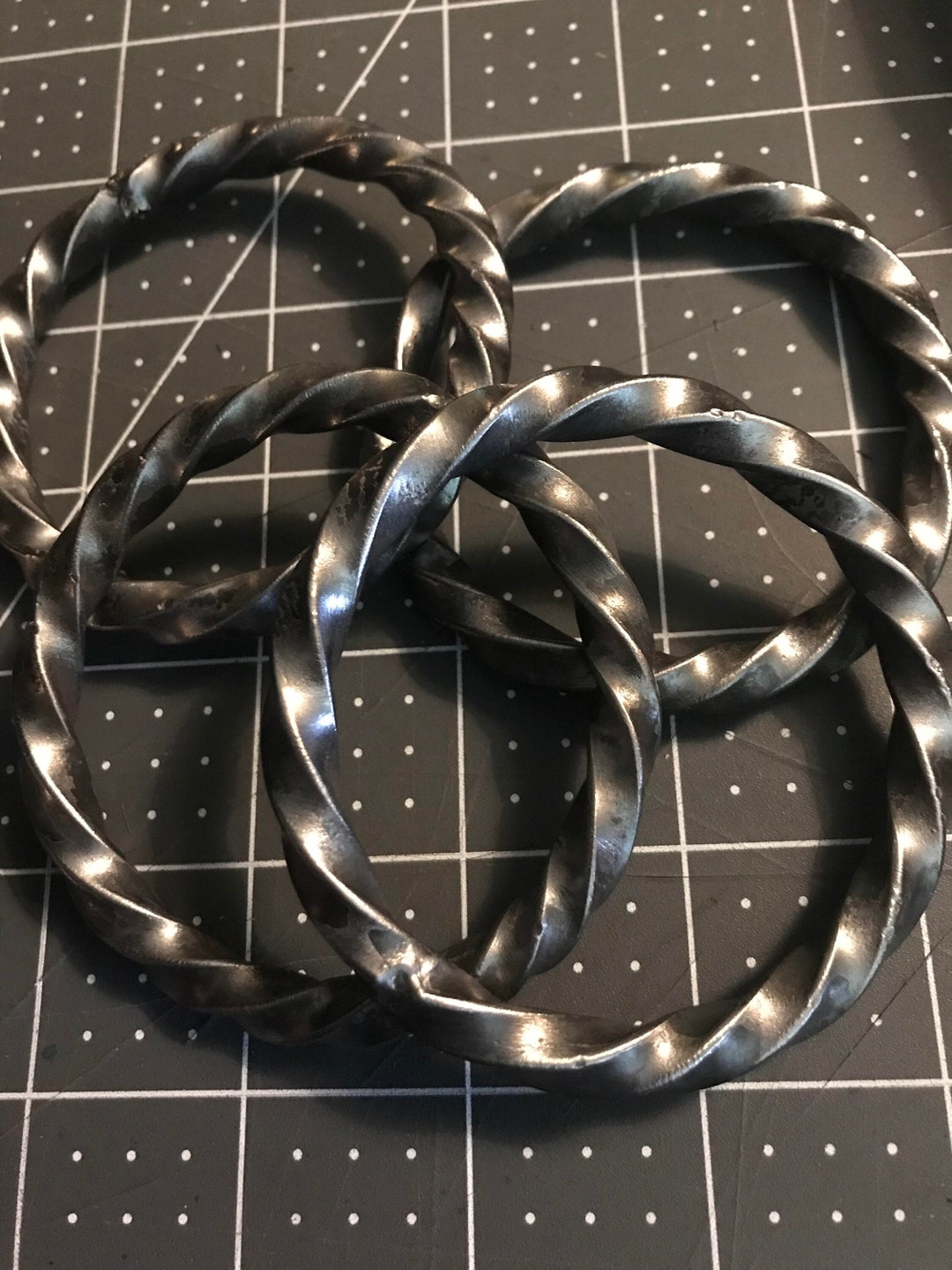 One Large (2.25"id) Twisted Blacksmith Steel Belt Ring Fits 2" Belt - Etsy