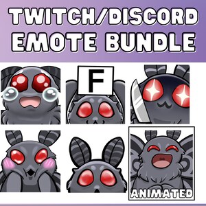 Mothman Emote Bundle One Animated and Five Standard Emotes for Twitch ...