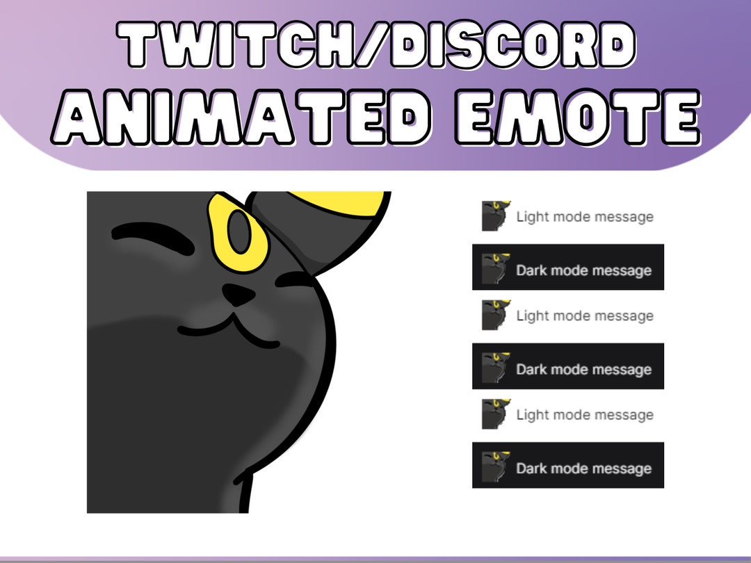 Animated Umbreon Catjam Emote for Twitch or Discord Eevee Vaporeon ...