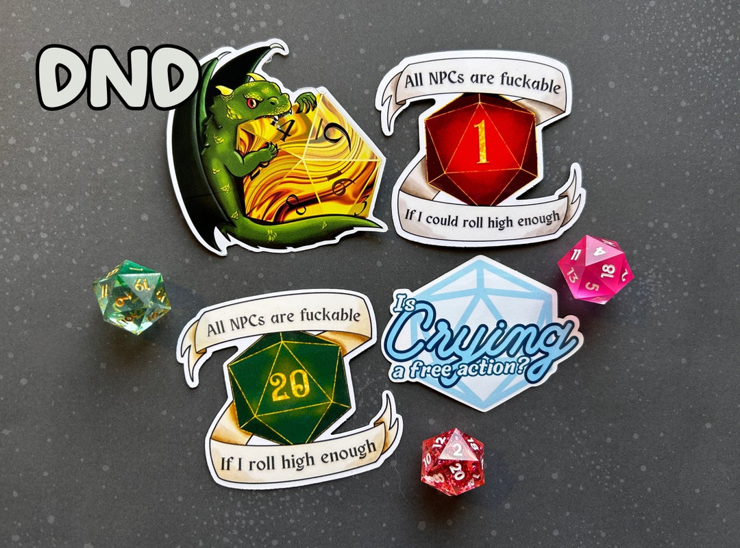 DND Sticker Bundle Dungeons and Dragons Water Resistant and Removable ...