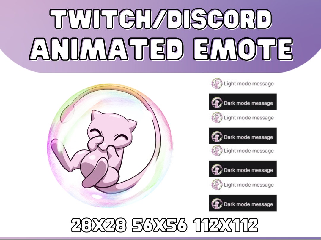 Sleepy Mew Bubble Animateemote Pokemon Inspired Meme Cute Funny Emote ...