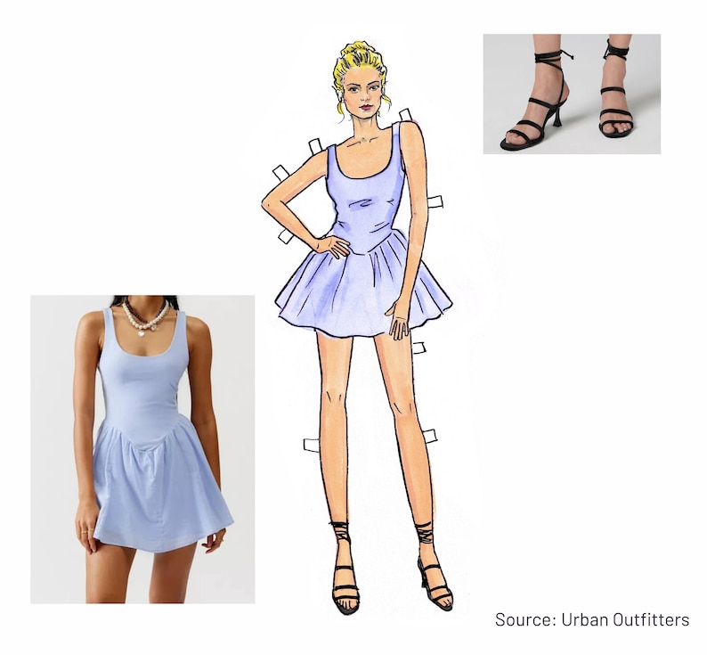 Custom Paper Doll With Outfits - Etsy