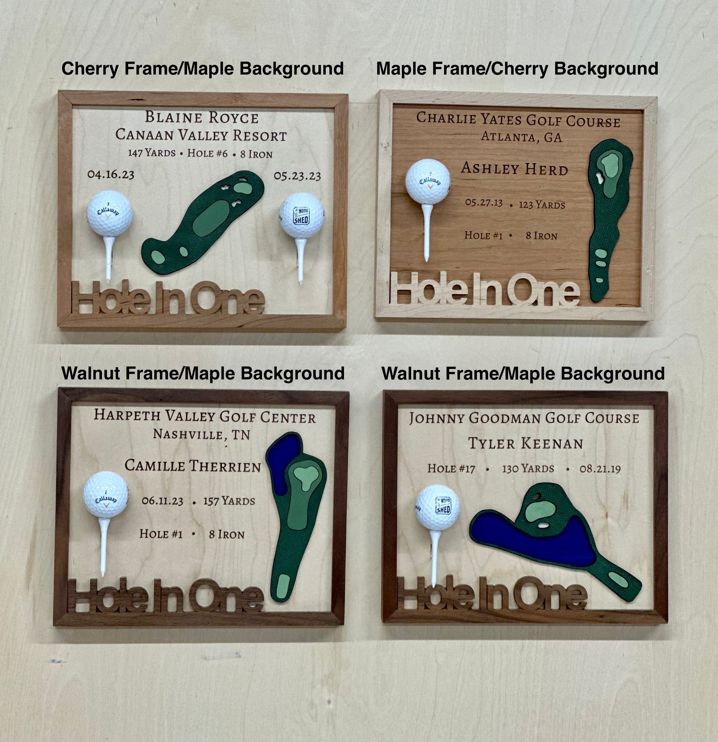 Personalized Hole in One Wall Hanging With Custom Hole Map - Etsy