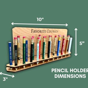 Personalized Golf Pencil Holder: Wall Display for 23 Pencils. Ready to ...