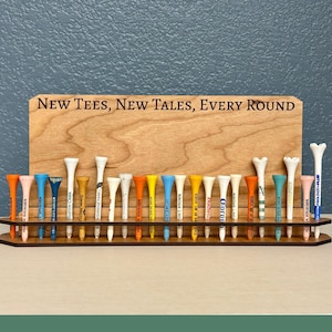 Personalized Golf Tee Display, Golf Tee Holder, Gift for Dad, Golf ...