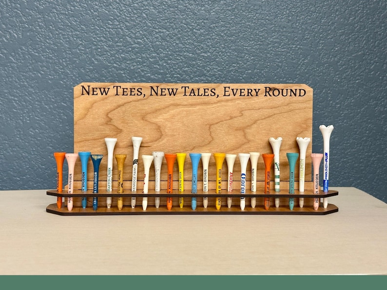 Personalized Golf Tee Display, Golf Tee Holder, Gift for Dad, Golf ...