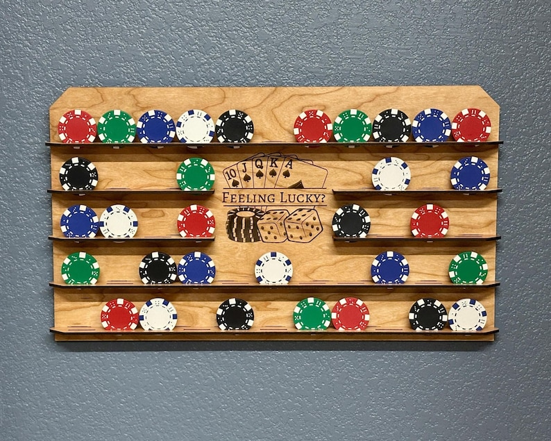 Personalized Poker Chip Display, Holds 45 Poker Chips From Different ...