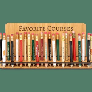 Personalized Golf Pencil Holder: Wall Display for 23 Pencils. Ready to ...