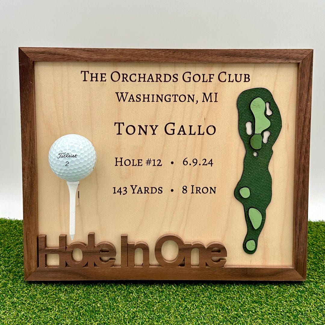 Custom Hole in One Display – Personalized Golf Course Map Keepsake - Etsy