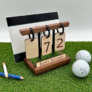 Best Round Score Display, Desk Golf Decor, Unique Golf Gifts for Dad ...