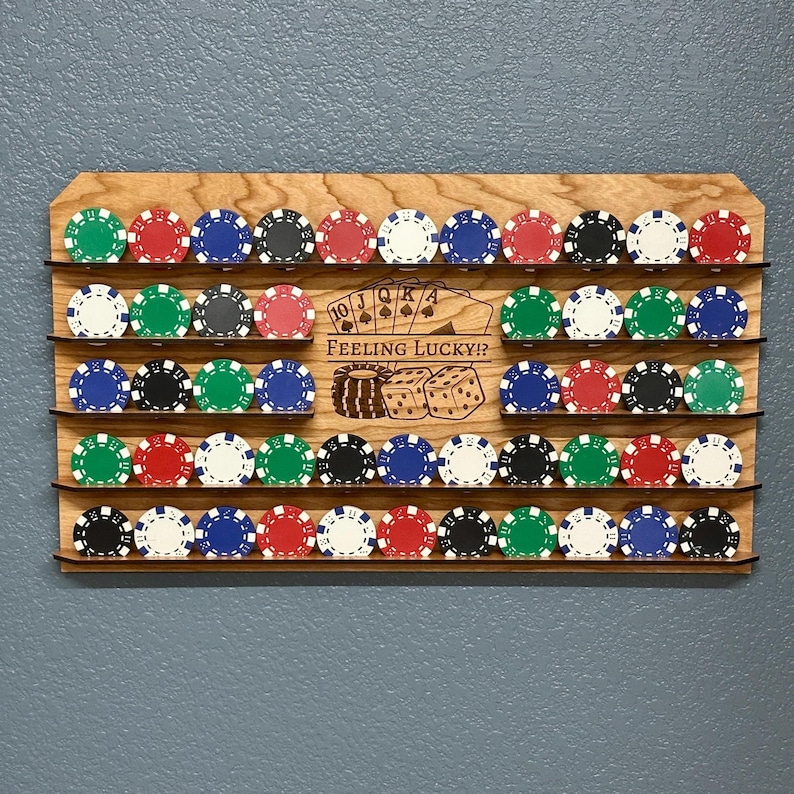 Personalized Poker Chip Display, Holds 45 Poker Chips From Different ...