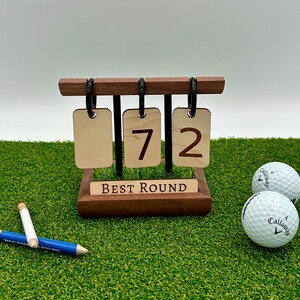 Best Round Score Display, Desk Golf Decor, Unique Golf Gifts for Dad ...