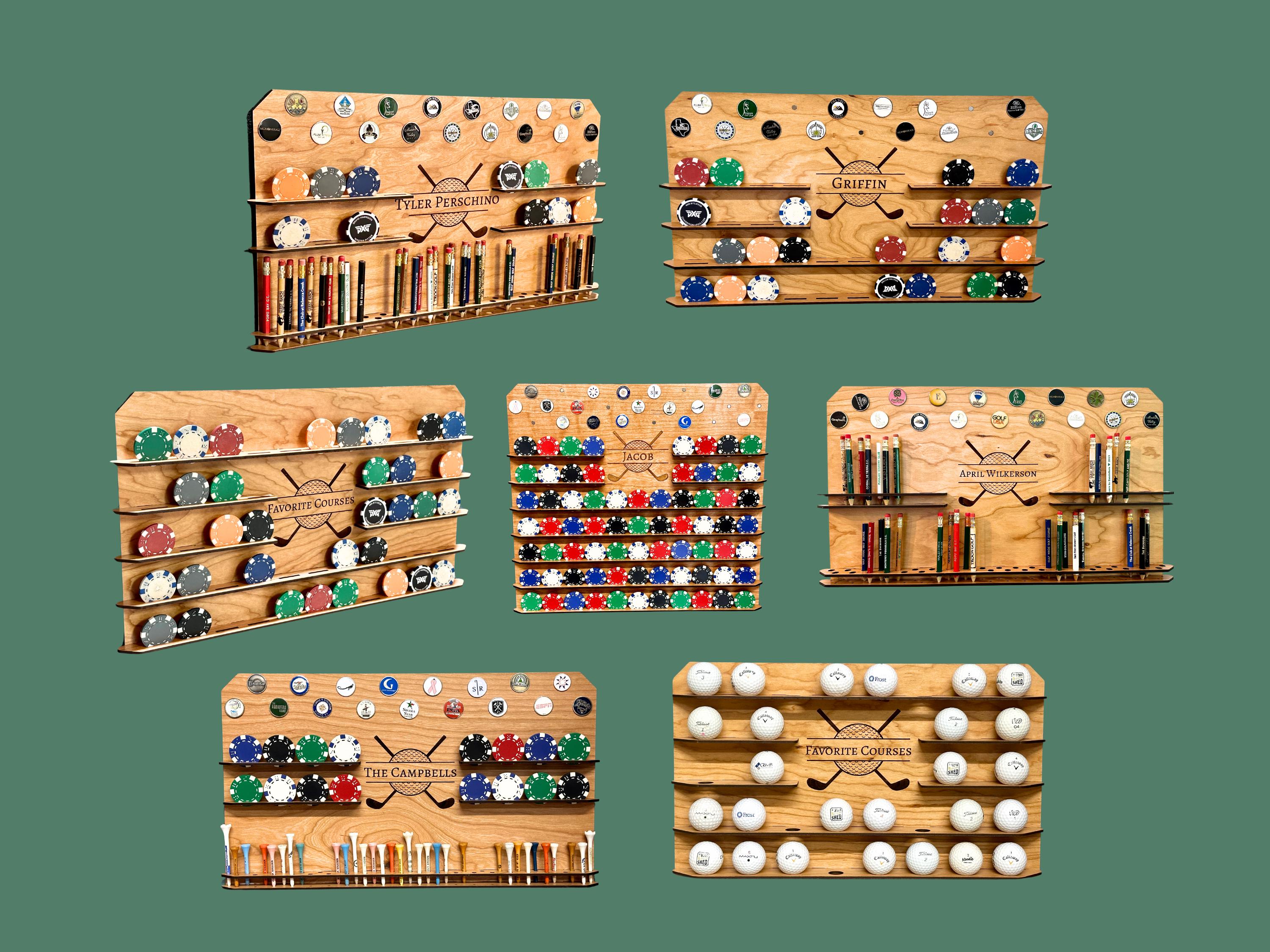 Personalized Golf Displays! Balls, Pencils, Tees, And/or Ball Markers ...