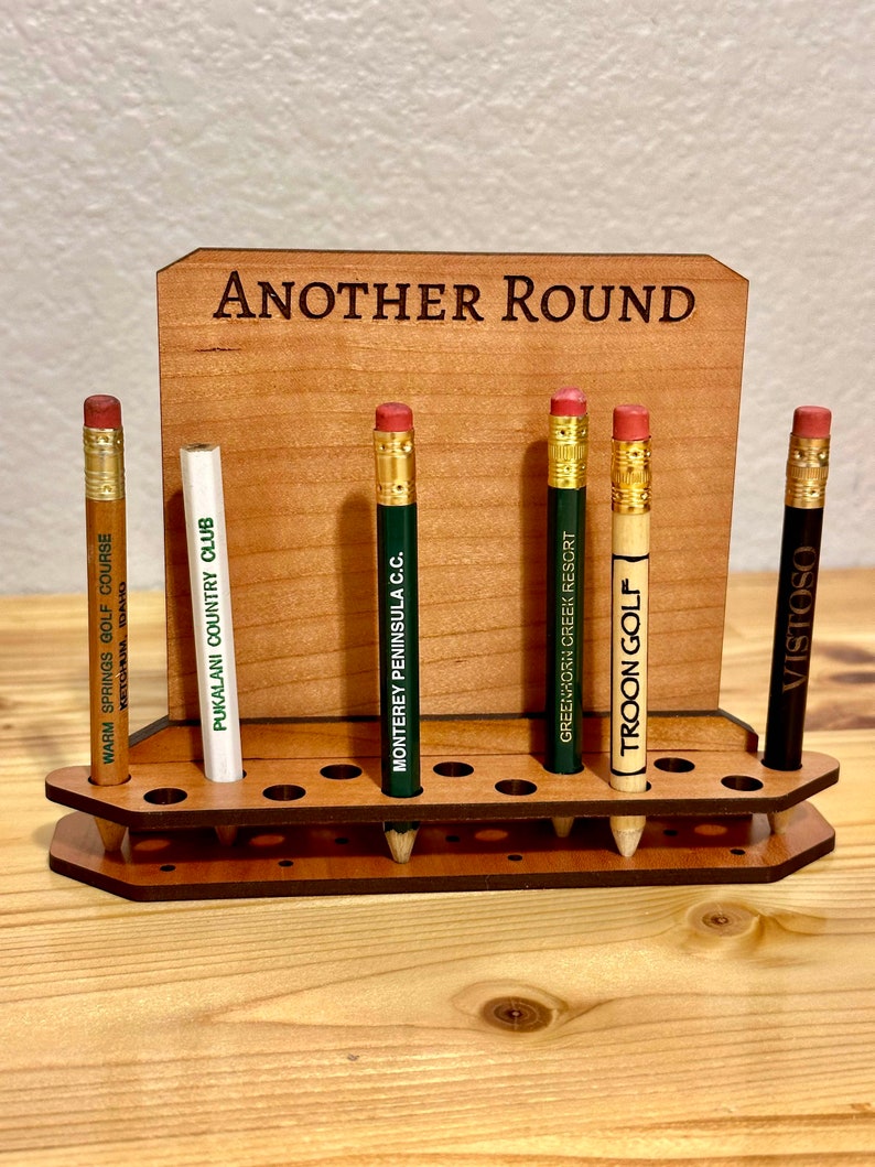 Mini Desk Golf Pencil Holder Golf Pencil Display Gift for - Etsy