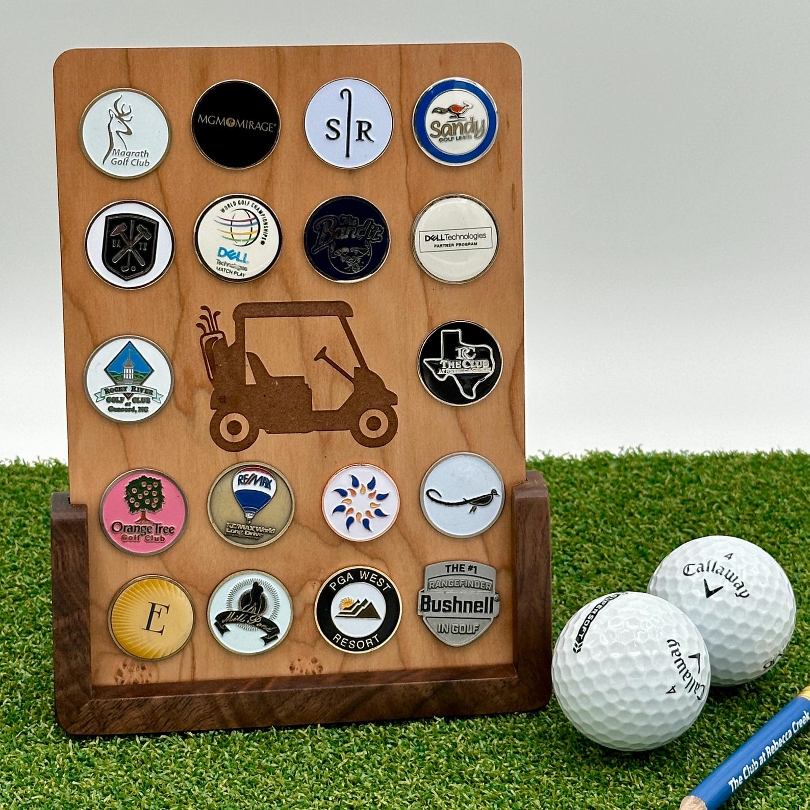 Magnetic Golf Ball Marker Display, Two Sided, Holds 36 Markers. Start a ...